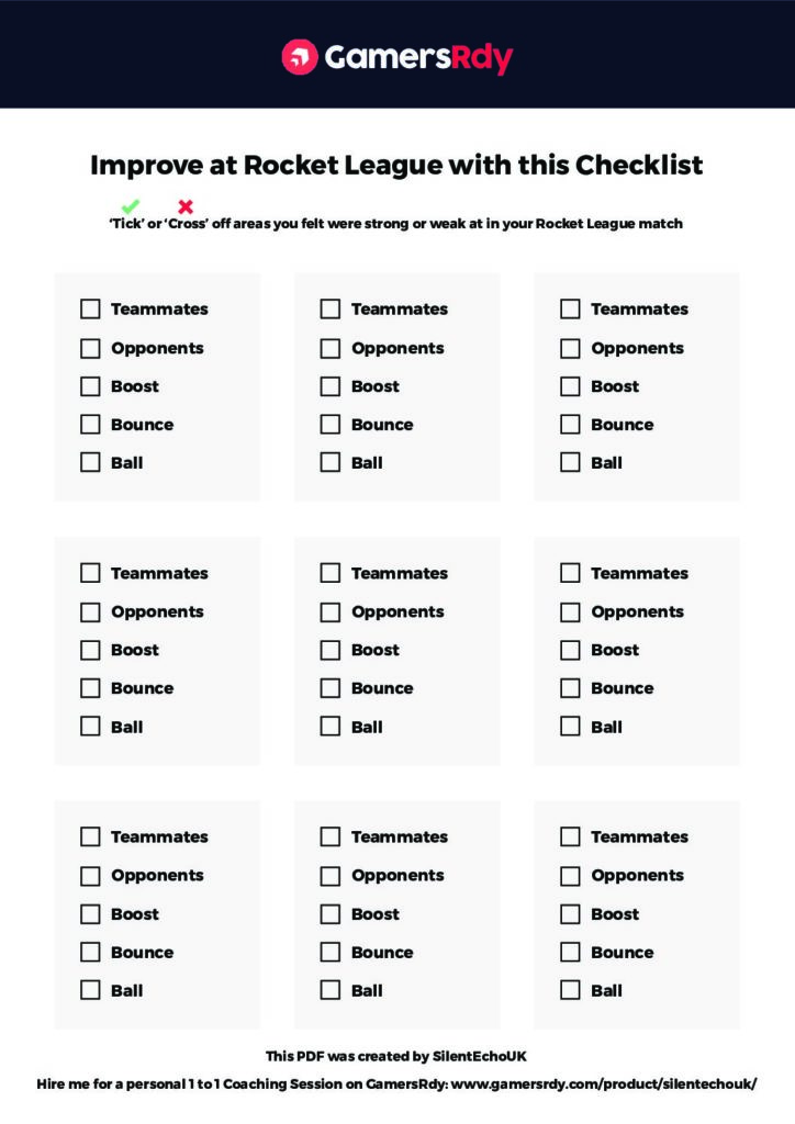 Improve at Rocket League with this Checklist - GamersRdy